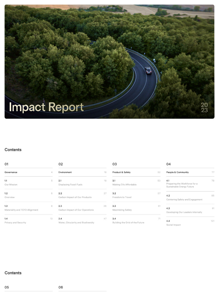 2023 Tesla Impact Report | PDF | Sustainable Energy | Sustainability
