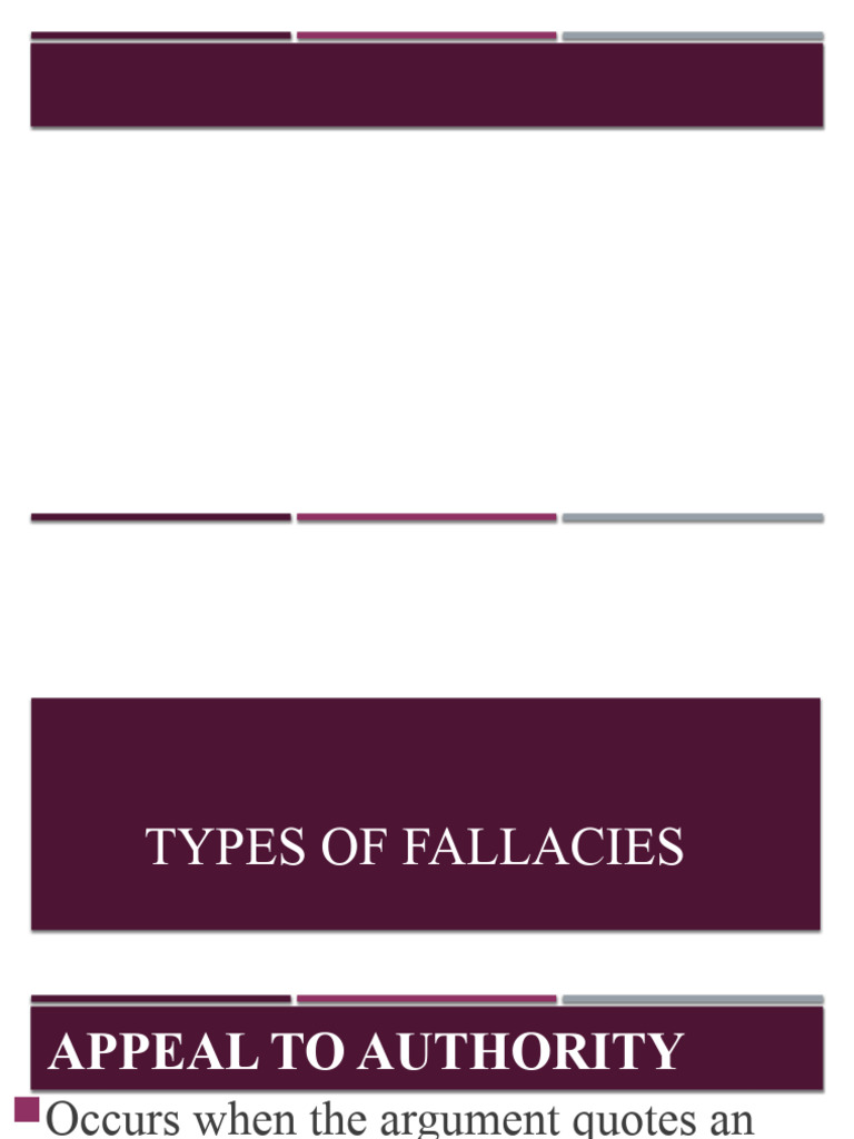 Eapp Types of Fallacies | PDF