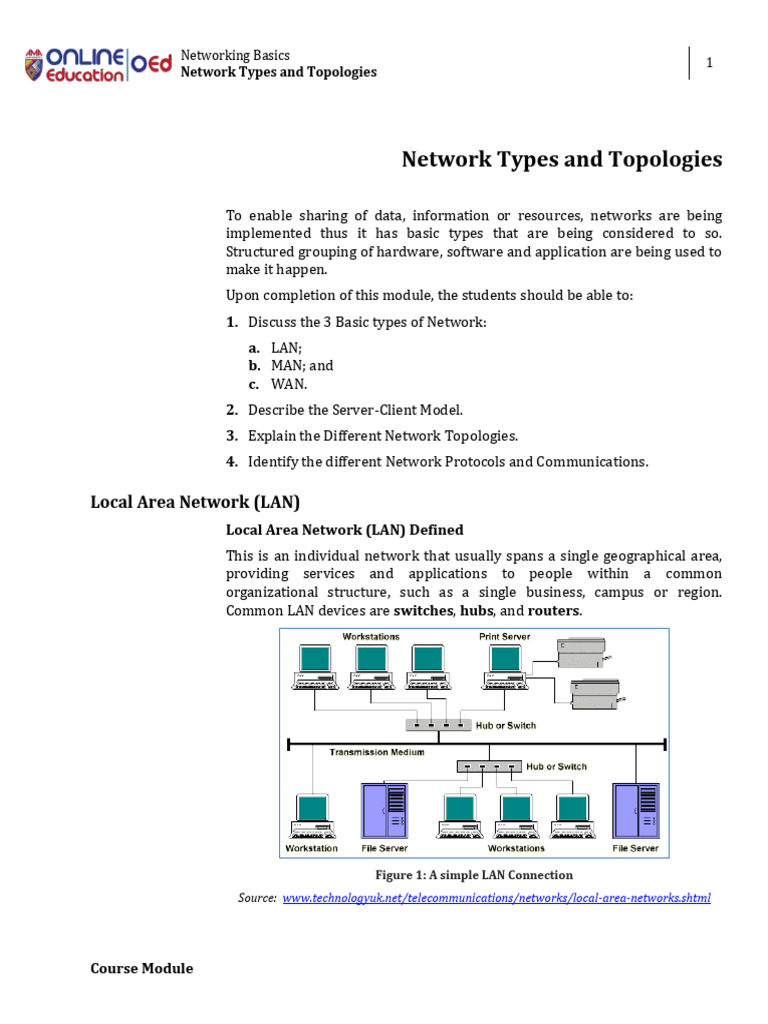 Understanding Network Types and Topologies | PDF | Computer Network | Network Topology