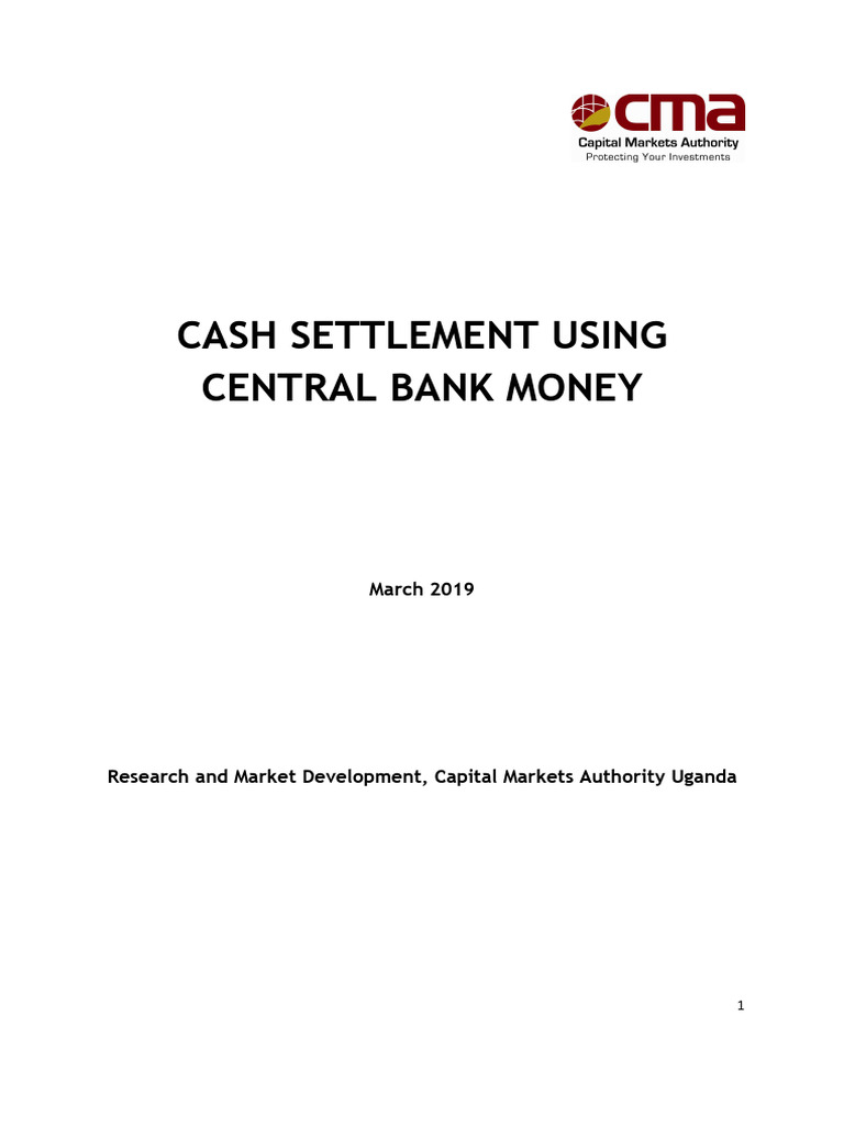 Central Bank Money for Cash Settlement | PDF | Finance & Money ...