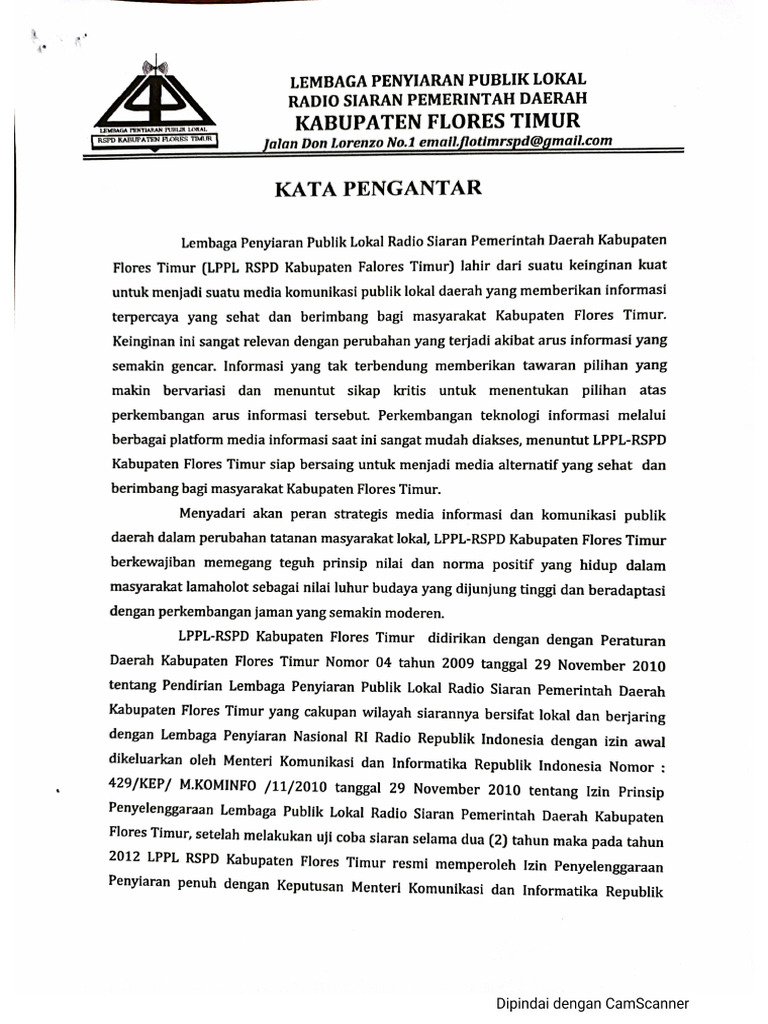 Latar Belakang Pendirian LPPL - RSPD Flotim Tahun 2022 | PDF