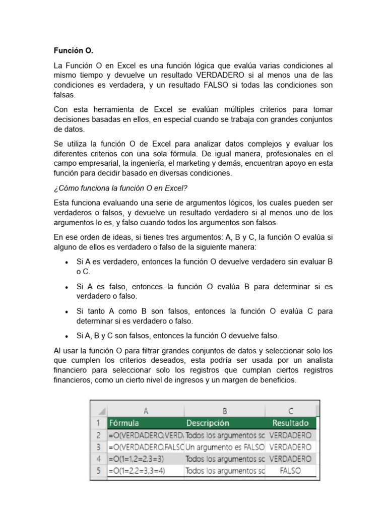 funcion Y O | PDF | Función (Matemáticas) | Lógica