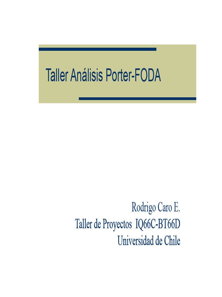 An Lisis FODA y Porter | PDF | Análisis FODA | Cadena de valor