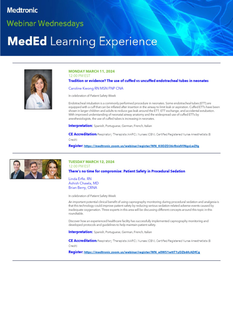 MedEd Webinar Wednesdays | PDF | Patient Safety | Nursing