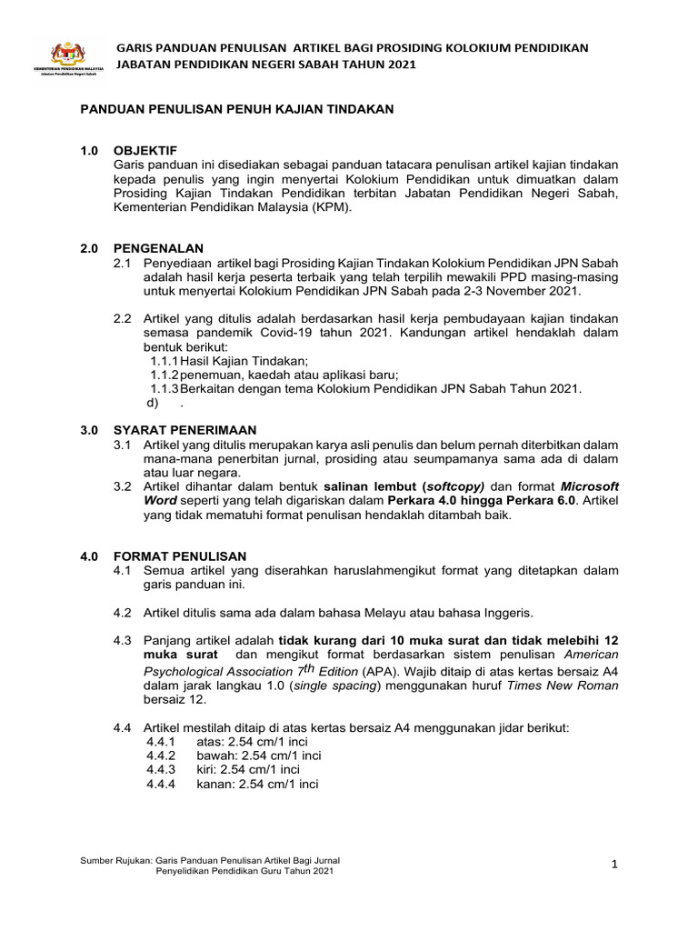 Kajian Tindakan - Panduan Penulisan Artikel & Contoh | PDF