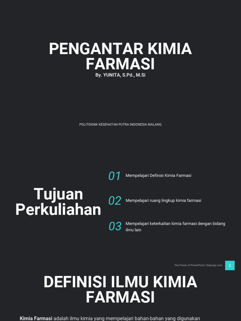 Kimia Farmasi 1 | PDF | Pengembangan Diri | Sains & Matematika