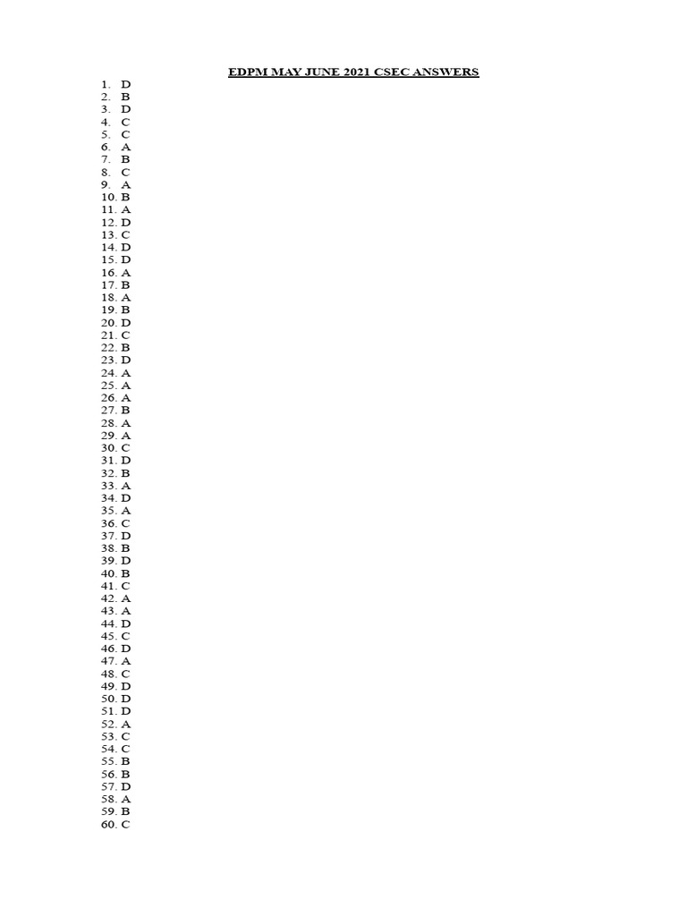 Edpm Csec Mark Scheme | PDF