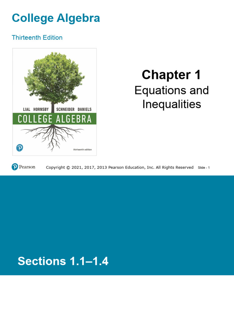 LCA13 Ce Accessible Ch1 Sec1-4 | PDF | Quadratic Equation | Equations