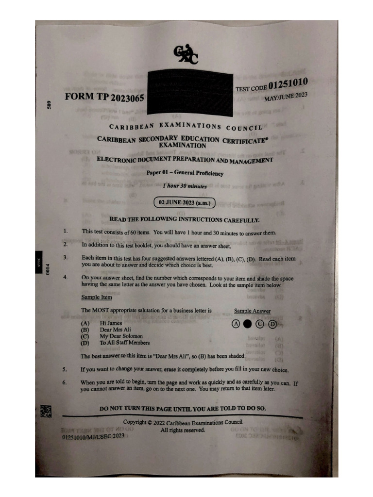 EDPM 2023 P1 With Solution | PDF