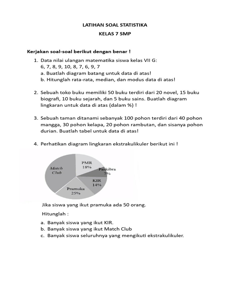 Latihan Soal Statistika Kelas 7 SMP | PDF