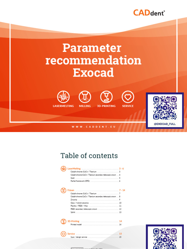 Parameter Recommendation Exocad - @exocad - Full | PDF