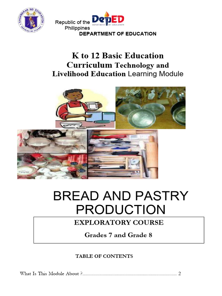 K To 12 Bread and Pastry Learning Module | PDF | Cakes | Baking