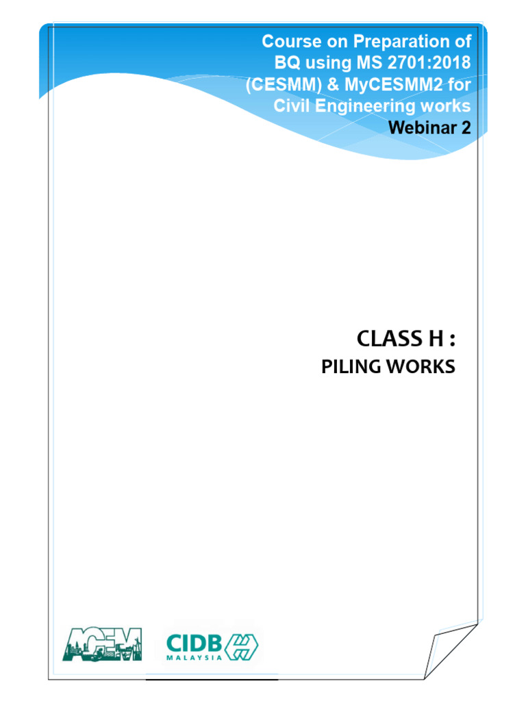 7 - W2 Class H - Piling Work 2024 - Batch Security | PDF | Deep ...
