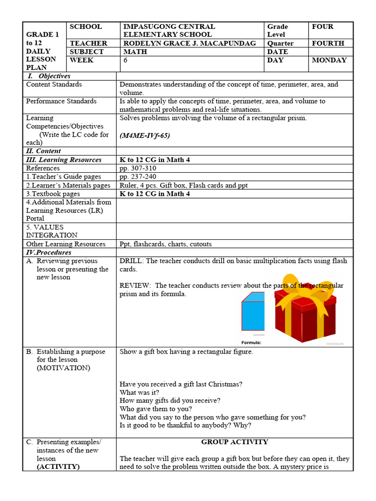 Volume Problem Solving | PDF | Volume | Learning