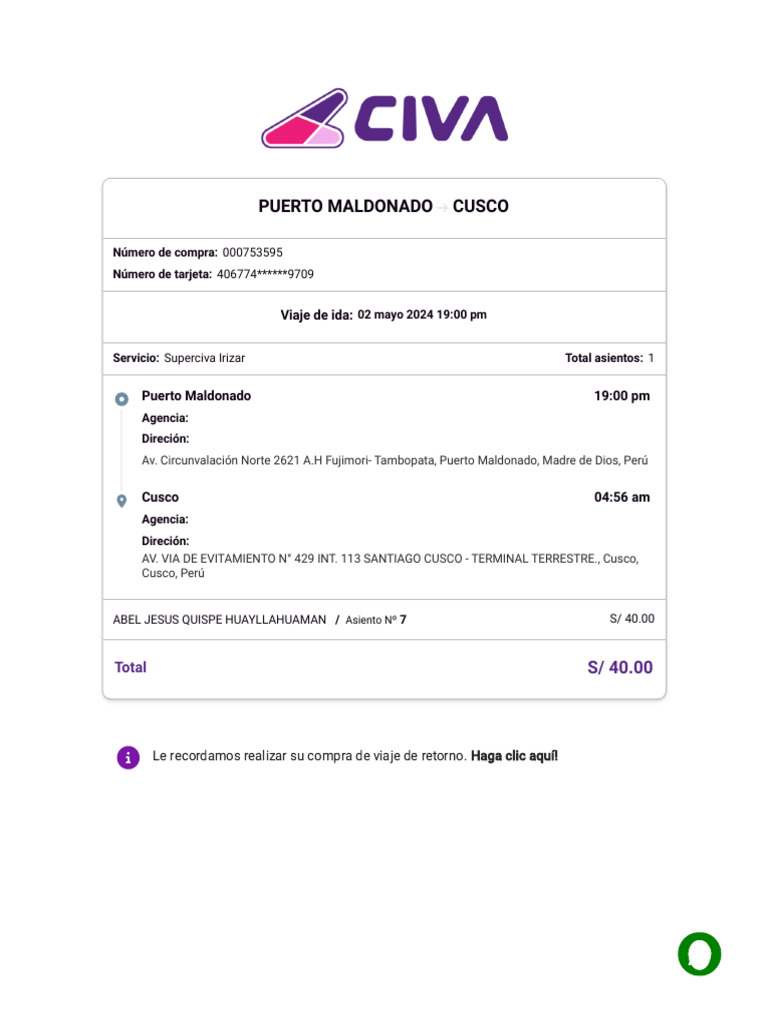 Civa - Empresa de Transporte de Perú | PDF