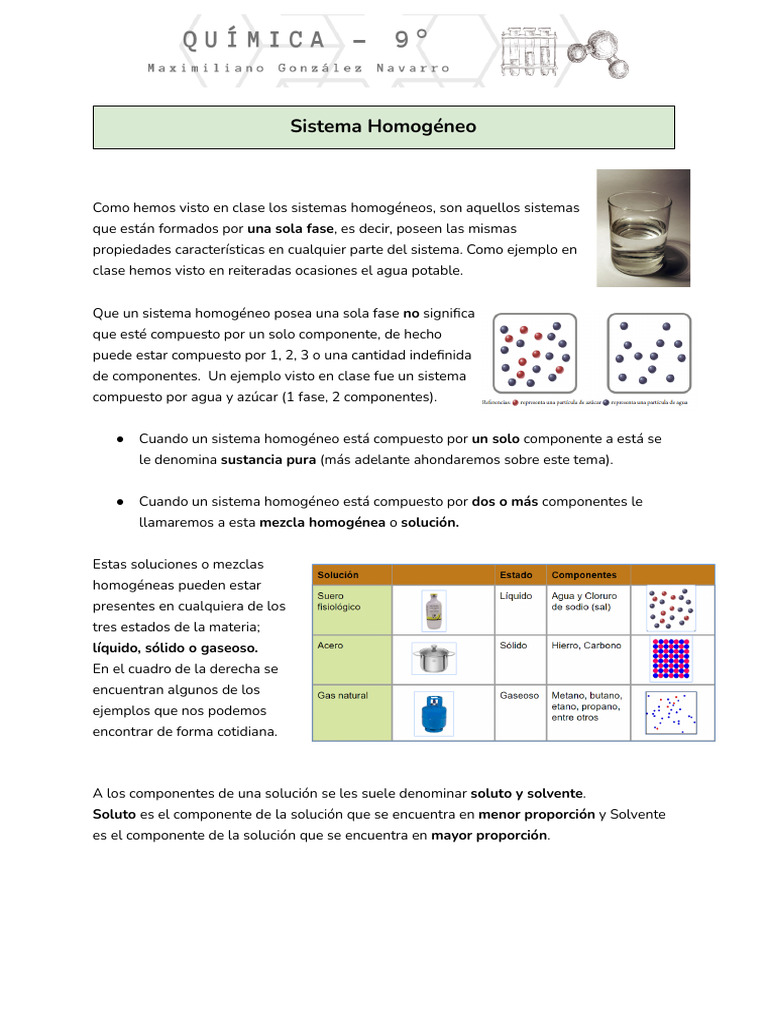 Sistemas Homogéneos y Métodos de Separación | PDF | Mezcla | Fases de ...