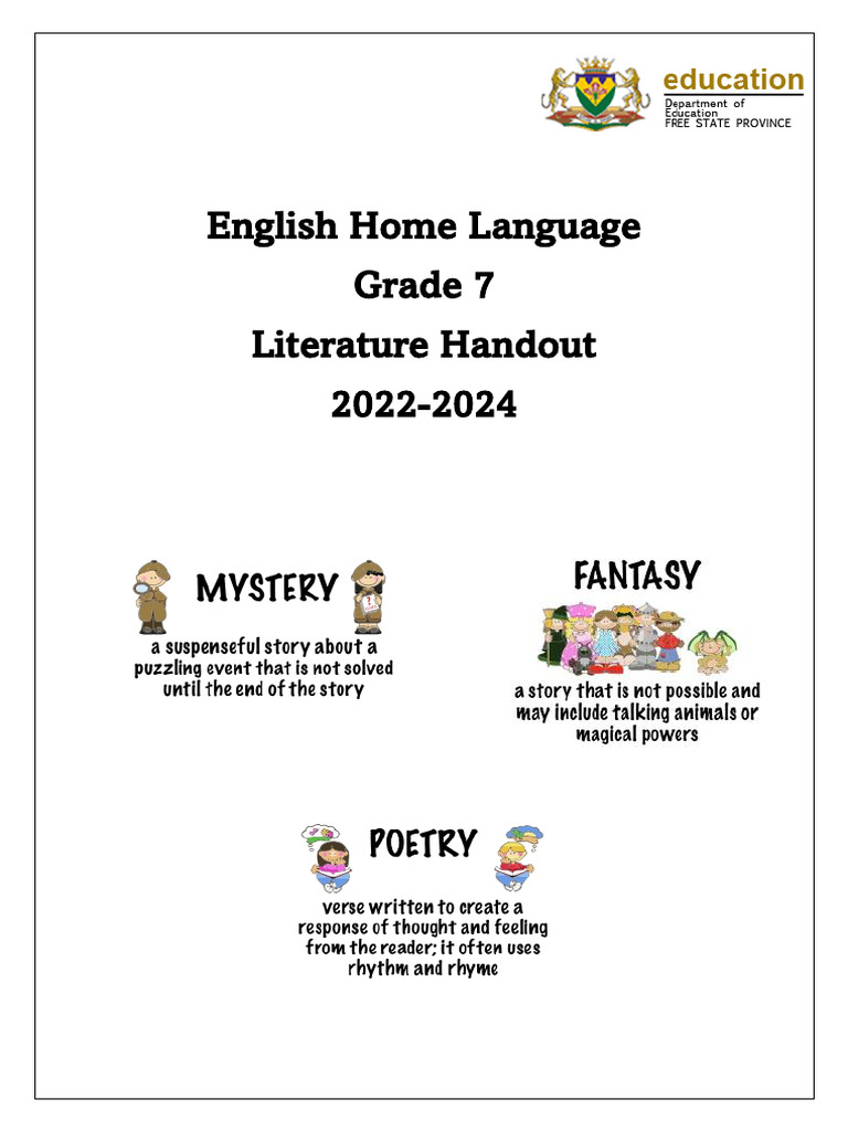 Grade 7 EHL Literature 2024 | PDF | Poetry | Narration