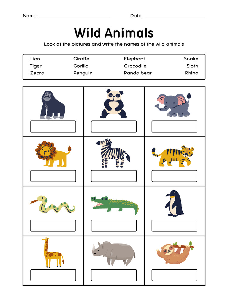 Wild Animal Name Identification | PDF