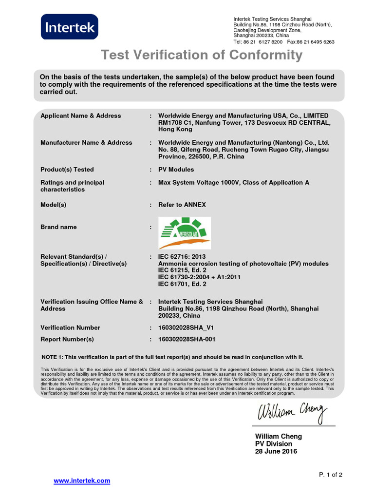 IEC 62716 Compliance for PV Modules | PDF | Solar Panel | Photovoltaics
