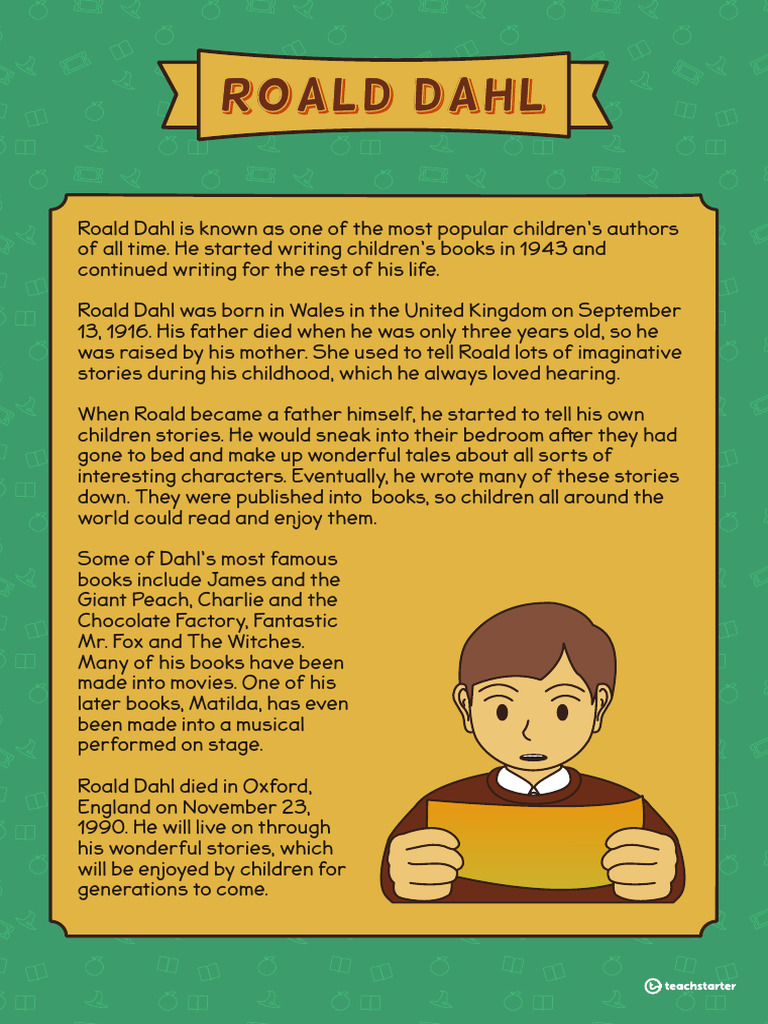 Roald Dahl: Life and Legacy of a Beloved Author | PDF | Children's ...