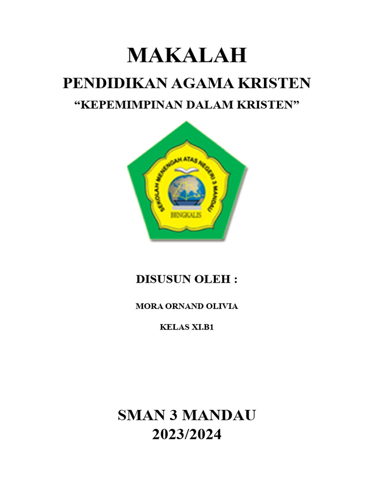 Kepemimpinan Kristen: Teladan Yesus | PDF | Karier & Perkembangan ...