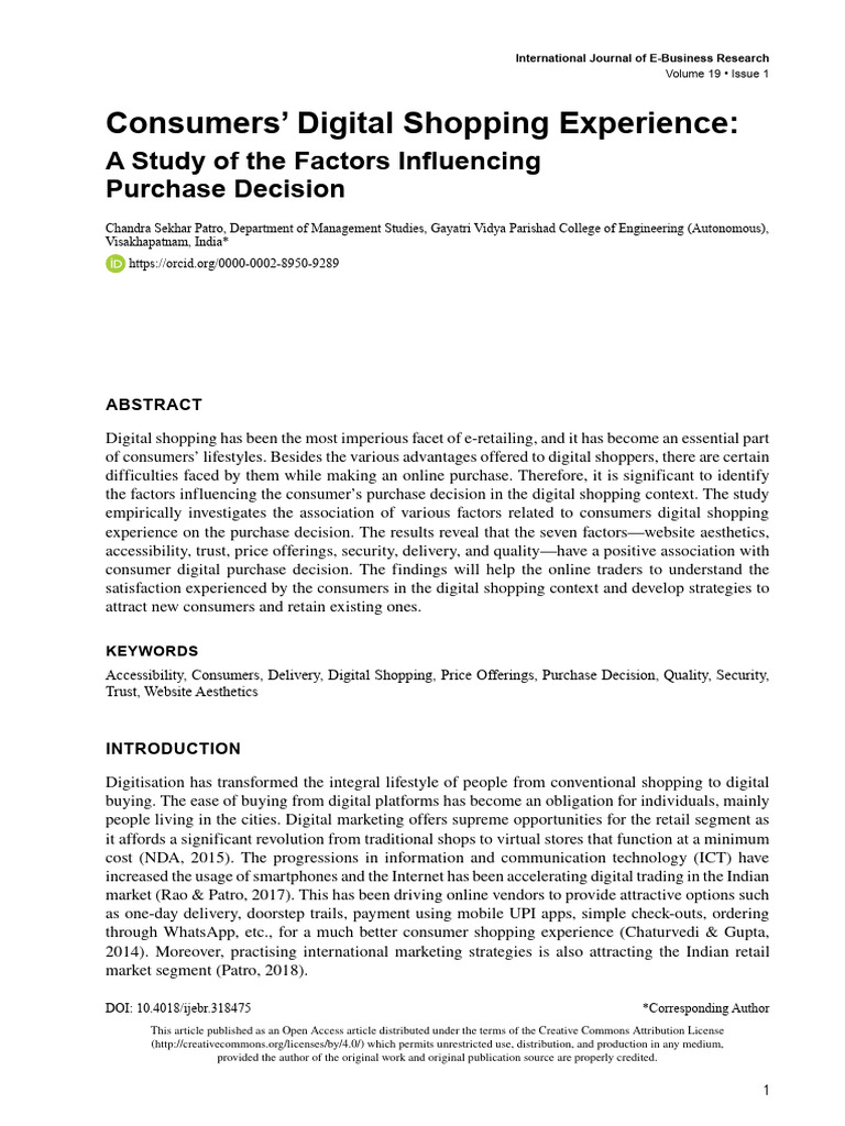 Factors Influencing Digital Purchase Decisions | PDF | Online Shopping ...