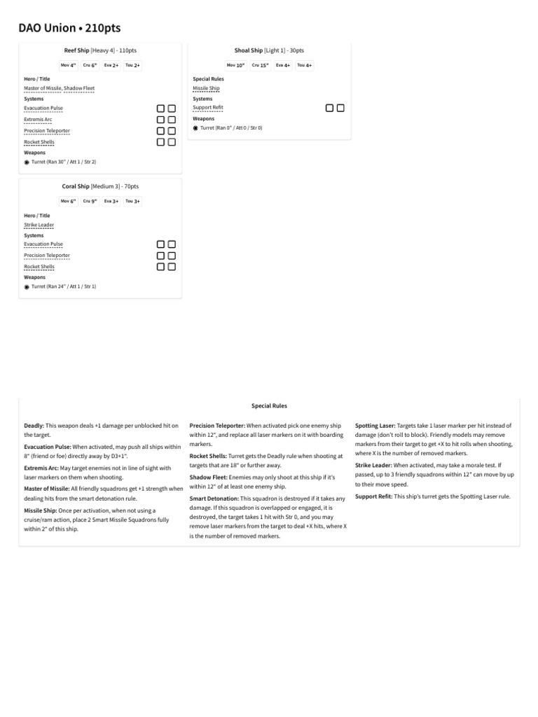 OPR Army Forge 4 | PDF | Missile | Ships