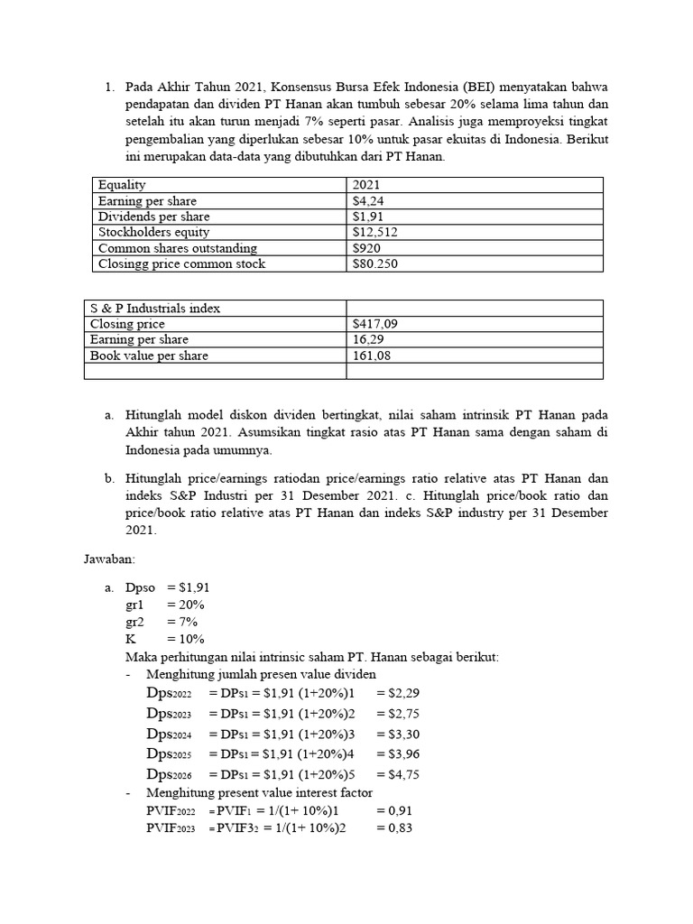 File Tugas 2 Teori Portofolio | PDF
