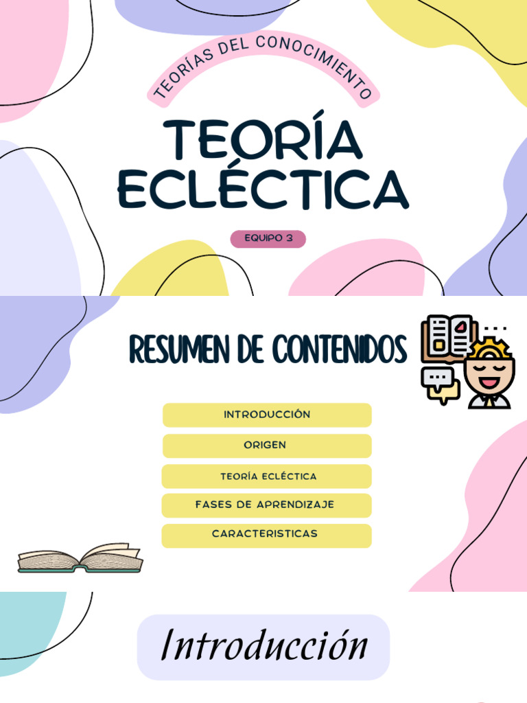 Teoría Ecléctica | PDF | Aprendizaje | Verdad