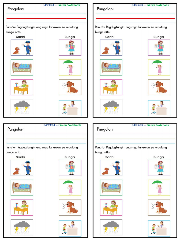 Sanhi at Bunga Activity Portrait | PDF