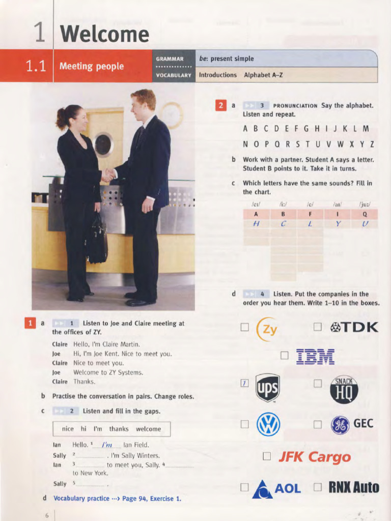 Business Starter 1 Unit 1 | Download Free PDF | Hot Drinks | Food Industry