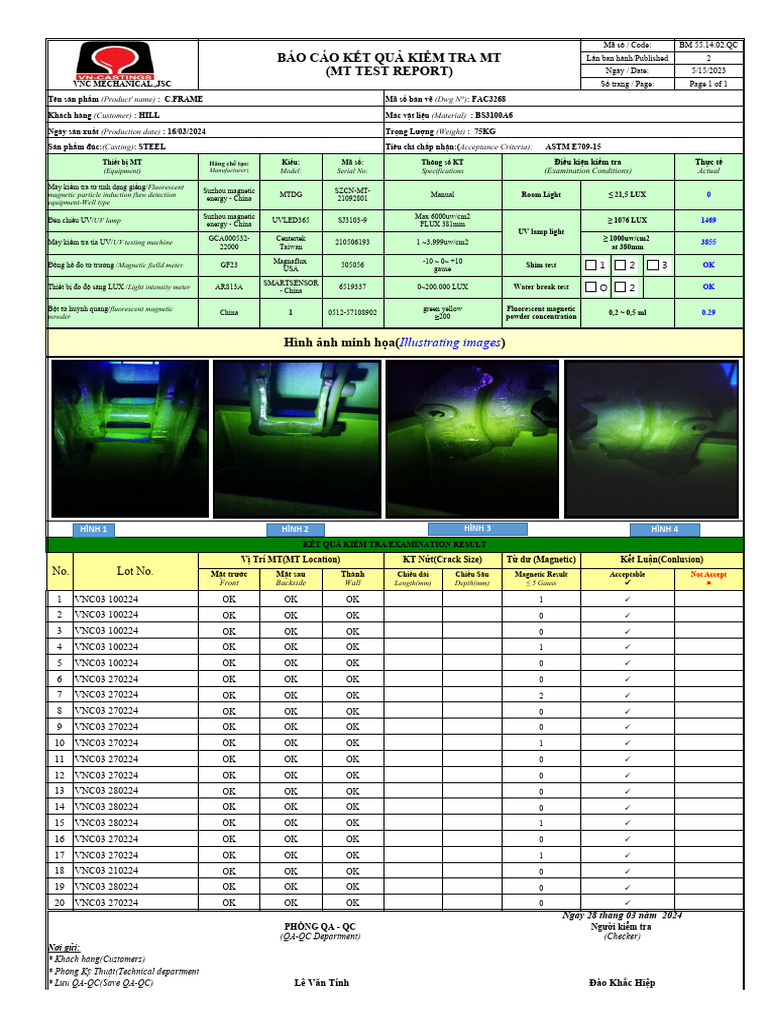 BM 55.14.02.QC Bao Cao Ket Qua Kiem Tra MT T3 | PDF
