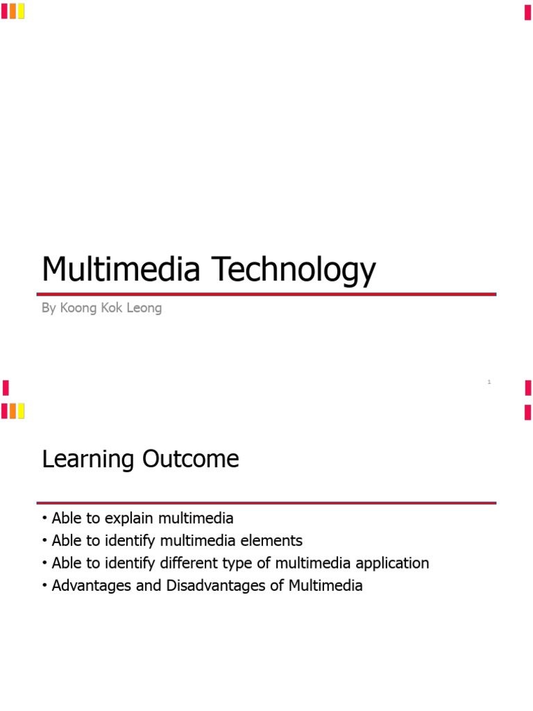 Chapter 1 Intro To Multimedia | PDF | Multimedia | Graphics
