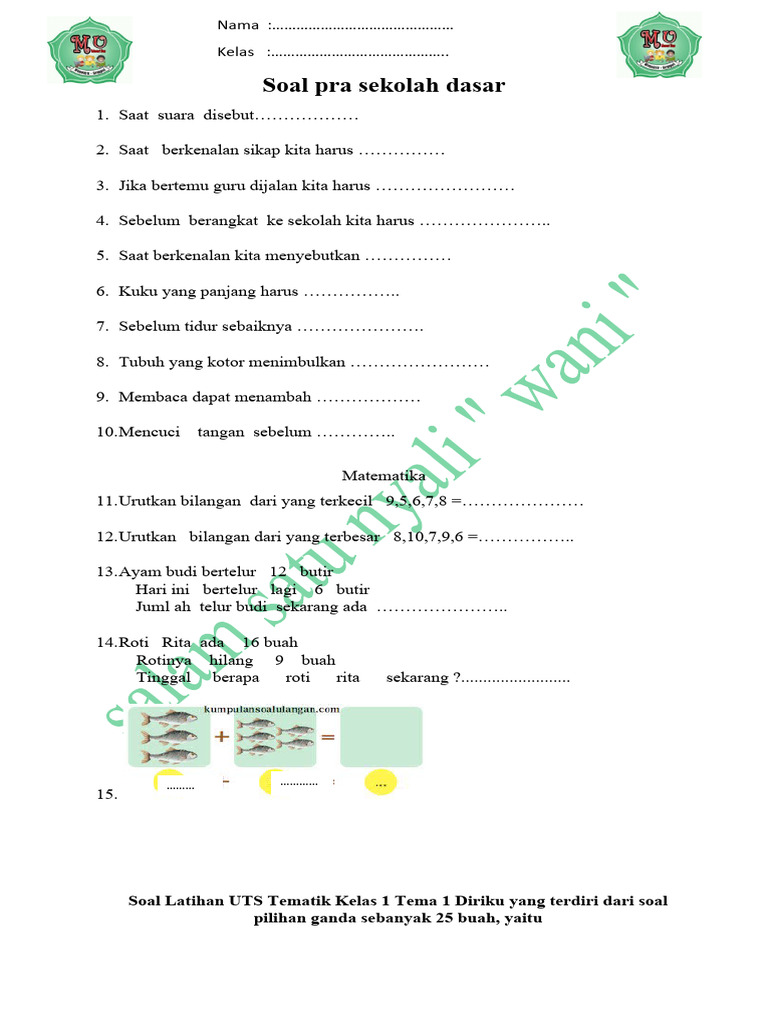 Soal TK A | PDF