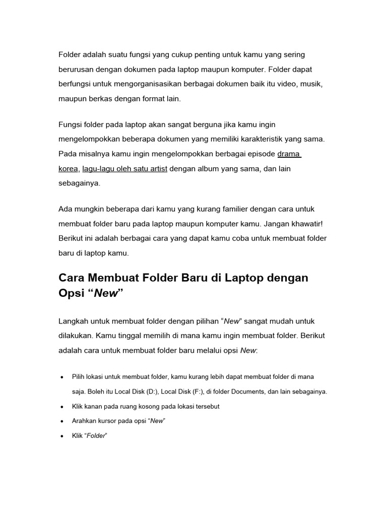 Cara Memebuat Folder | PDF | Karier & Perkembangan | Bisnis