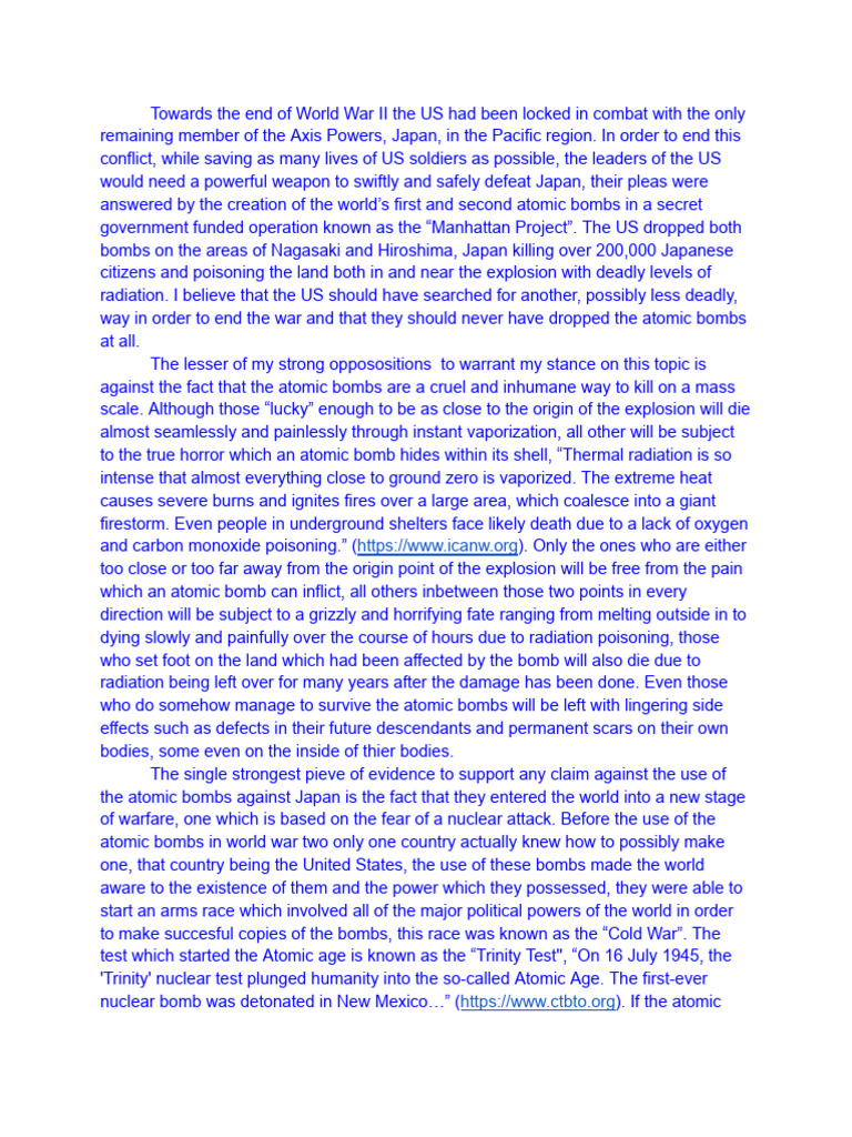 abomb 1 | PDF | Nuclear Weapons | Atomic Bombings Of Hiroshima And Nagasaki