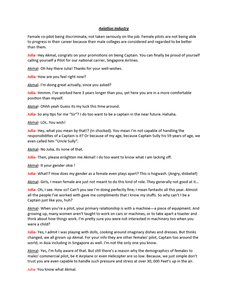 EER - Unit 4 Role Play Script Akmal Julia HBL 1 | PDF