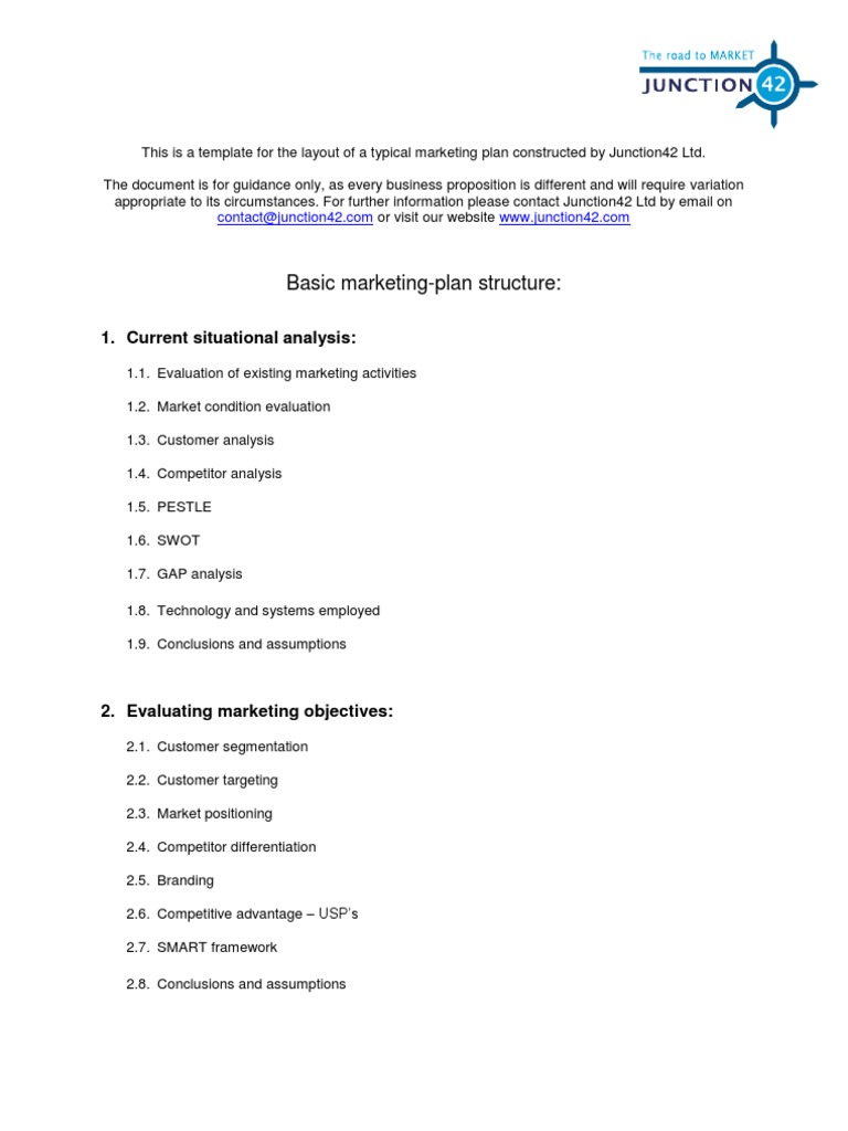 Marketing Plan Situation Analysis Template | PDF | Career & Growth ...