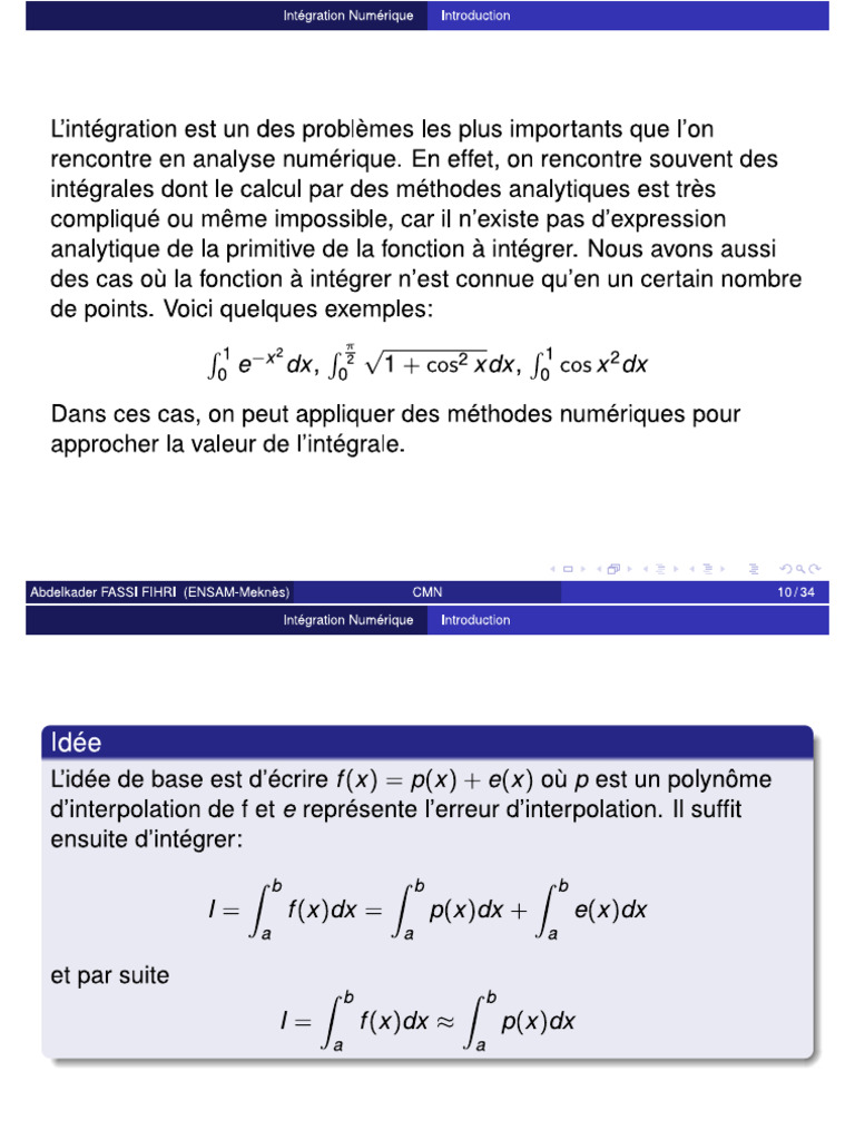 CMN2A - Integration Numérique | PDF