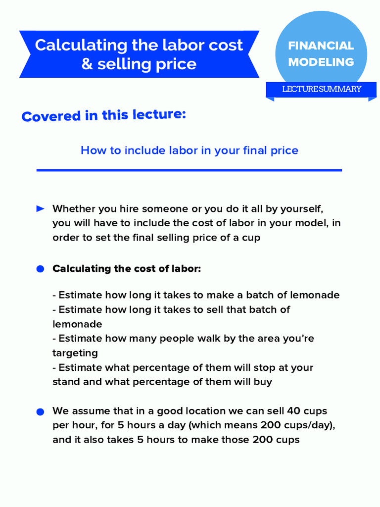 Calculating Labor Costs & Pricing | PDF