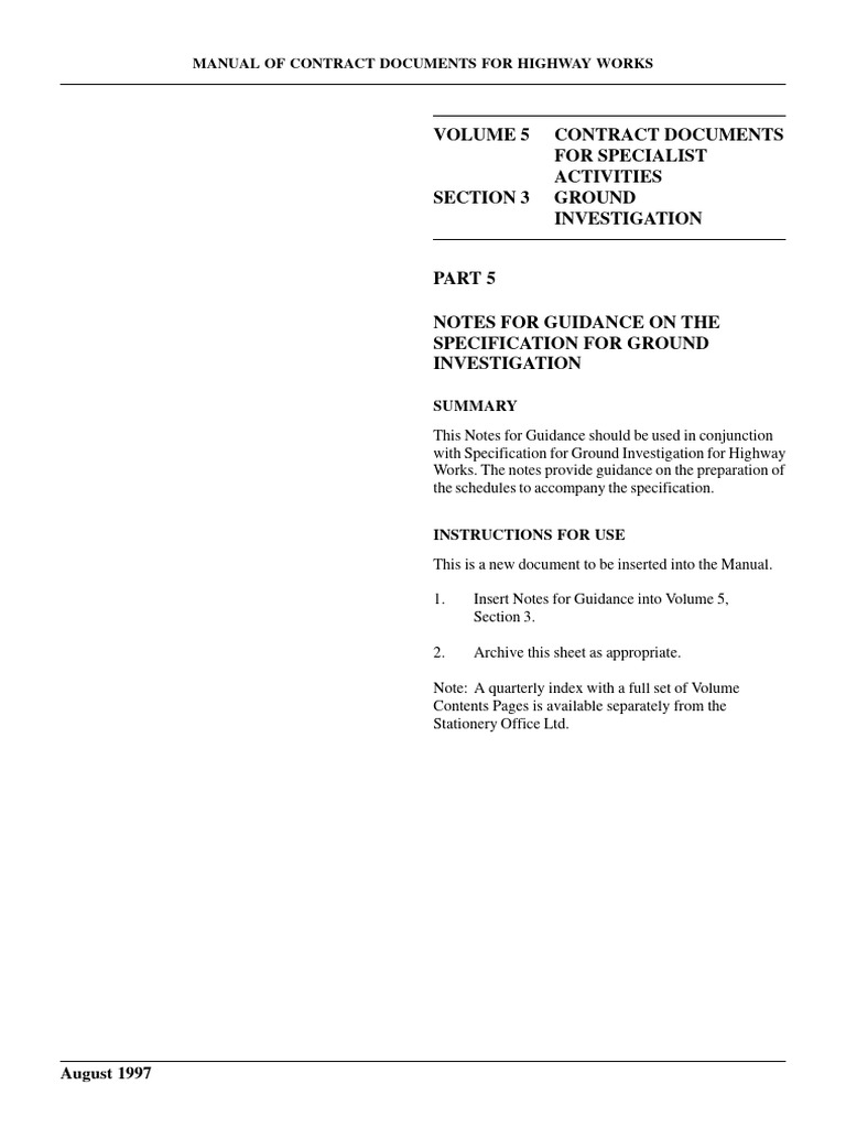 Part5 - Notes For Guidance On The Specification For Ground ...