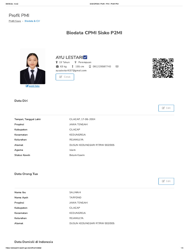 SISKOP2MI - Profil - Pmi - Profil PMI | PDF