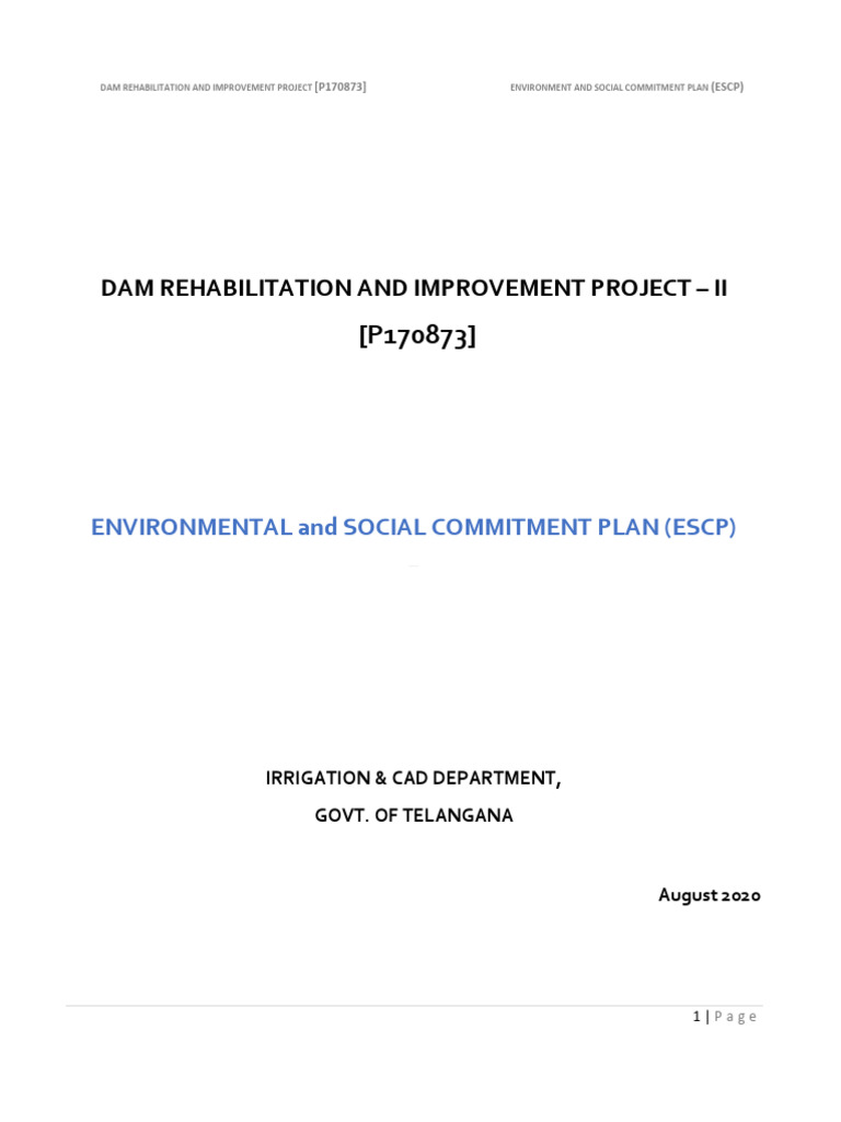 ESCP | PDF | Environmental Impact Assessment | Occupational Safety And Health
