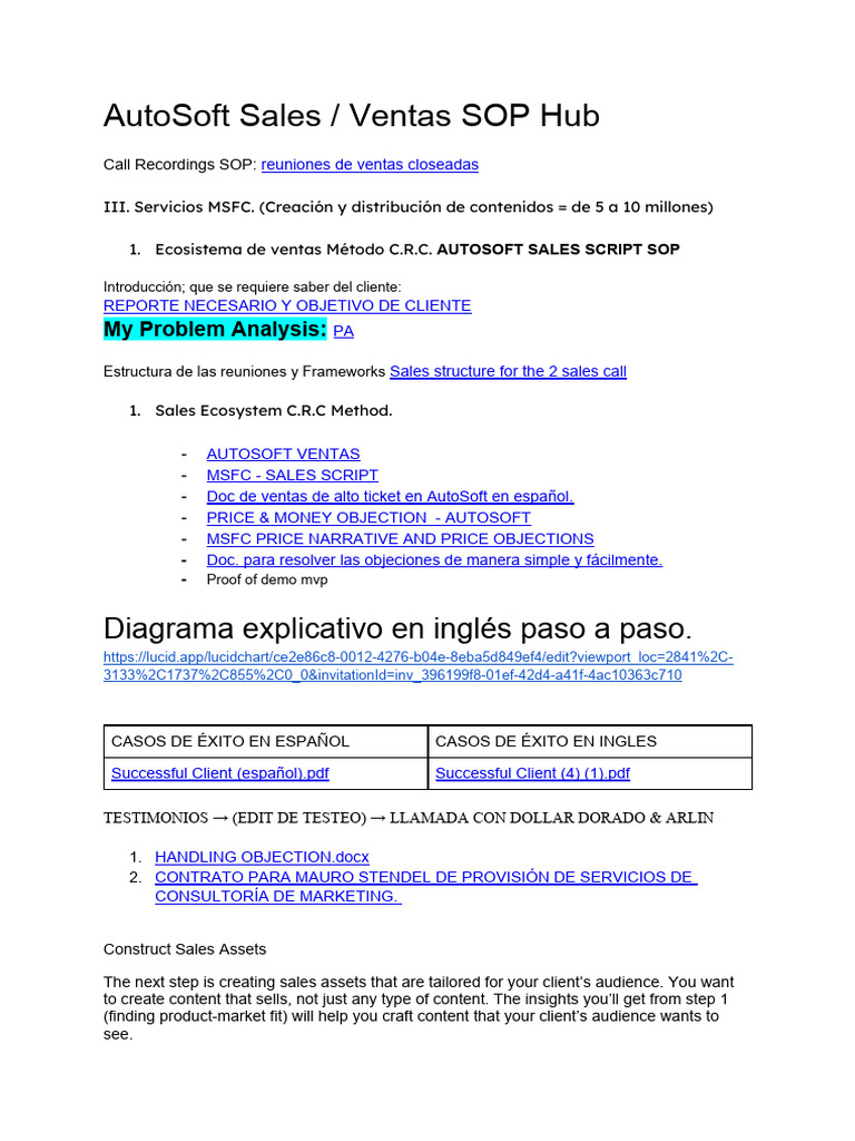 AutoSoft Ventas SOP Hub | PDF | Marketing