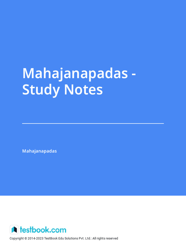 Mahajanapadas - Study Notes | PDF | Ancient India