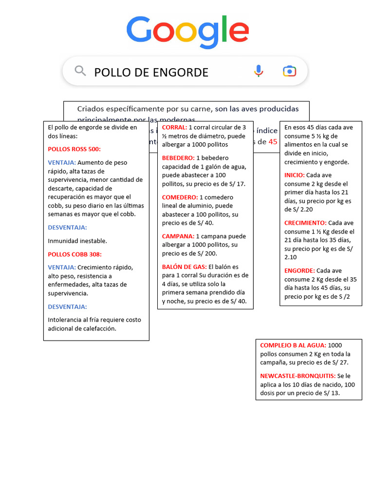 Polloo Mapa Conceptual | Descargar gratis PDF | Aves