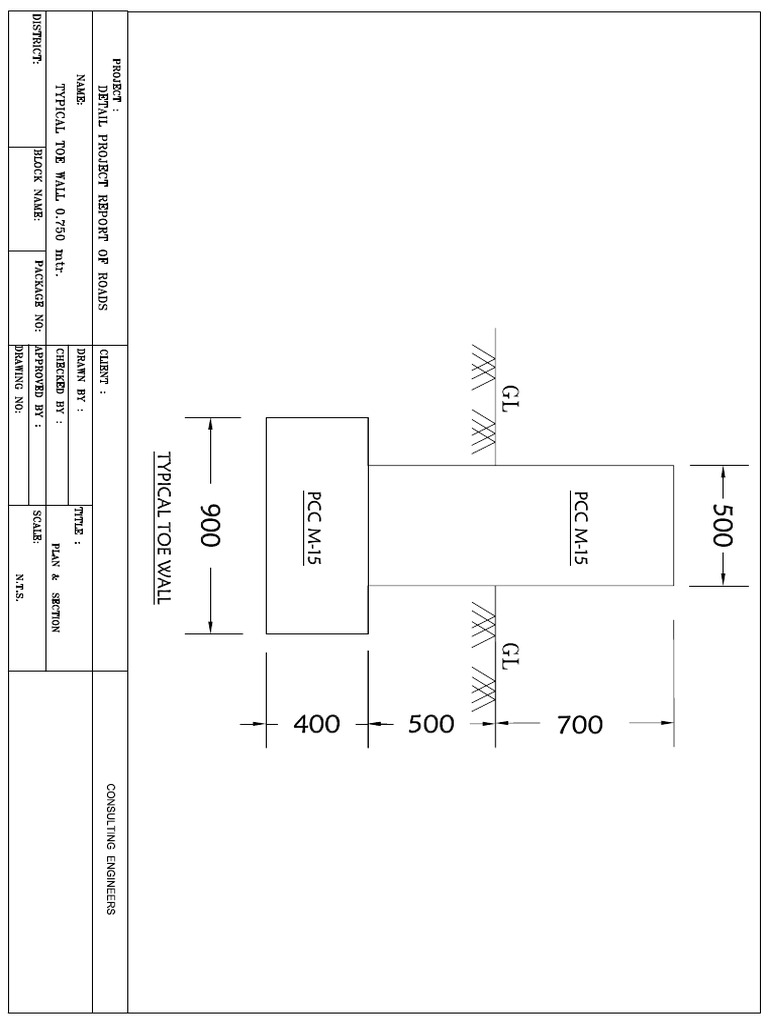 Typical Toe Wall 0.750 Mtr | PDF