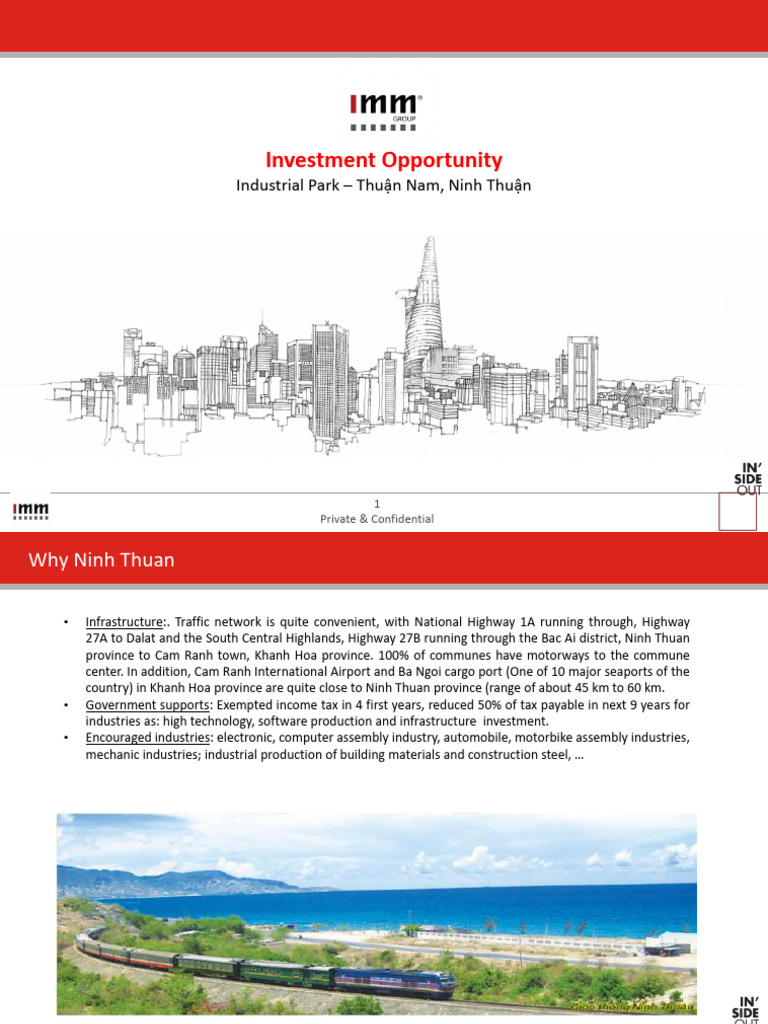 Industrial Park - Ninh Thuan | PDF | Mergers And Acquisitions | Infrastructure