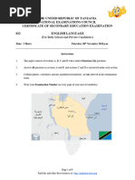 NSSCAS English As A Second Language Paper 1 Namibia | PDF | Hunting