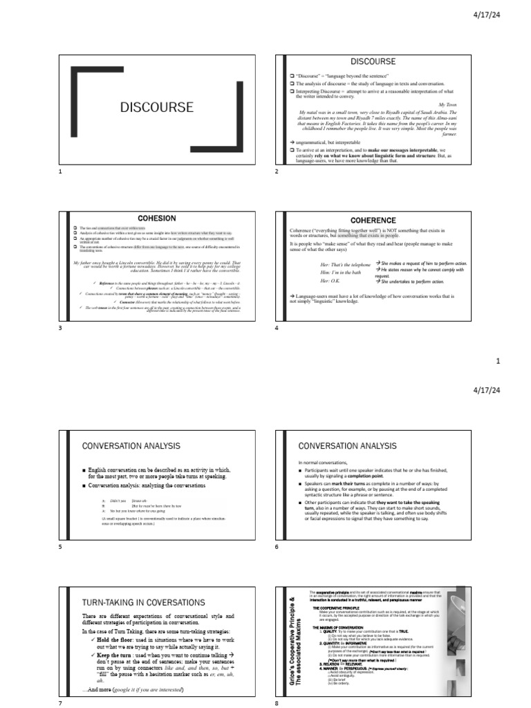 Discourse | PDF | Cognitive Science | Human Communication
